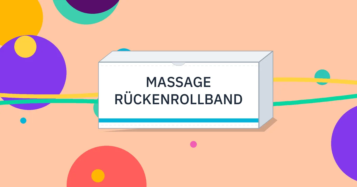 Symbolbild: Packung mit der Aufschrift MASSAGE RÜCKENROLLBAND (PZN 10076412) – Verfügbarkeit und Bezug in Apotheken in Frankfurt am Main