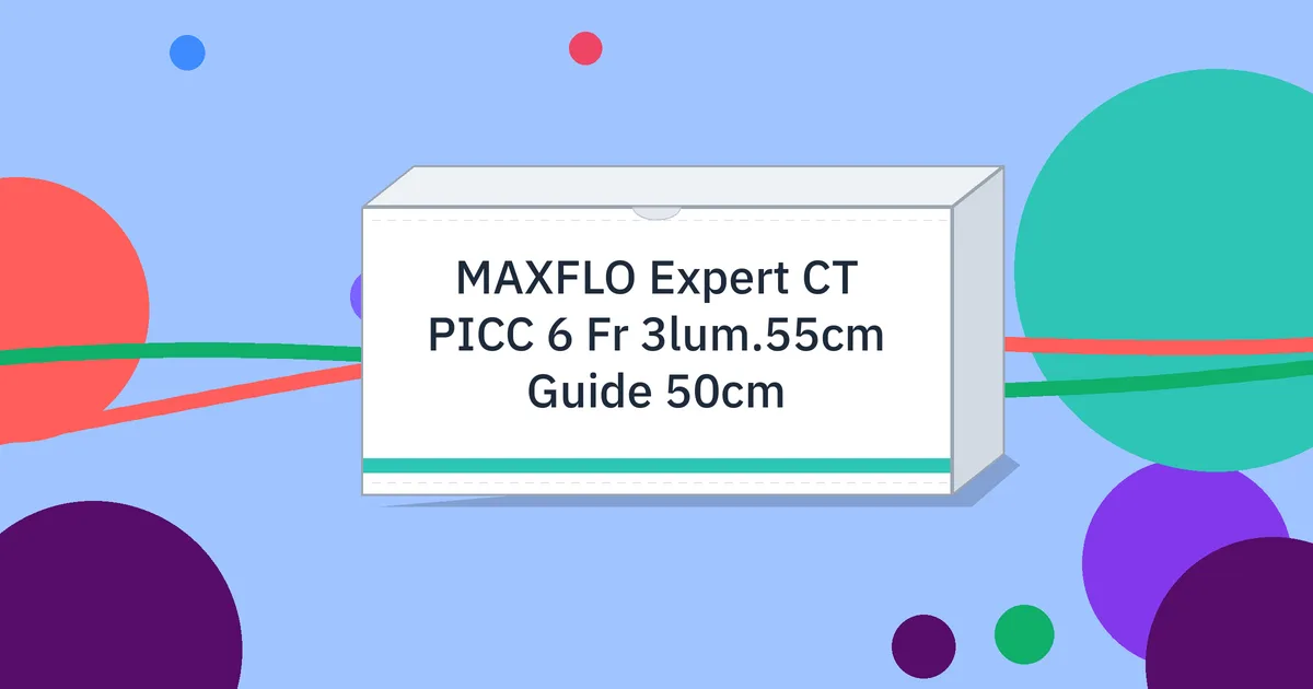 Symbolbild: Packung mit der Aufschrift MAXFLO Expert CT PICC 6 Fr 3lum.55cm Guide 50cm (PZN 15209036) – Verfügbarkeit und Bezug in Apotheken in Frankfurt am Main