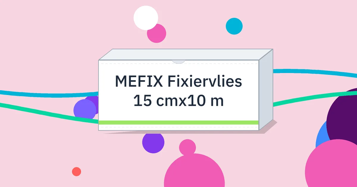 Symbolbild: Packung mit der Aufschrift MEFIX Fixiervlies 15 cmx10 m (PZN 12355234) – Verfügbarkeit und Bezug in Apotheken in Frankfurt am Main