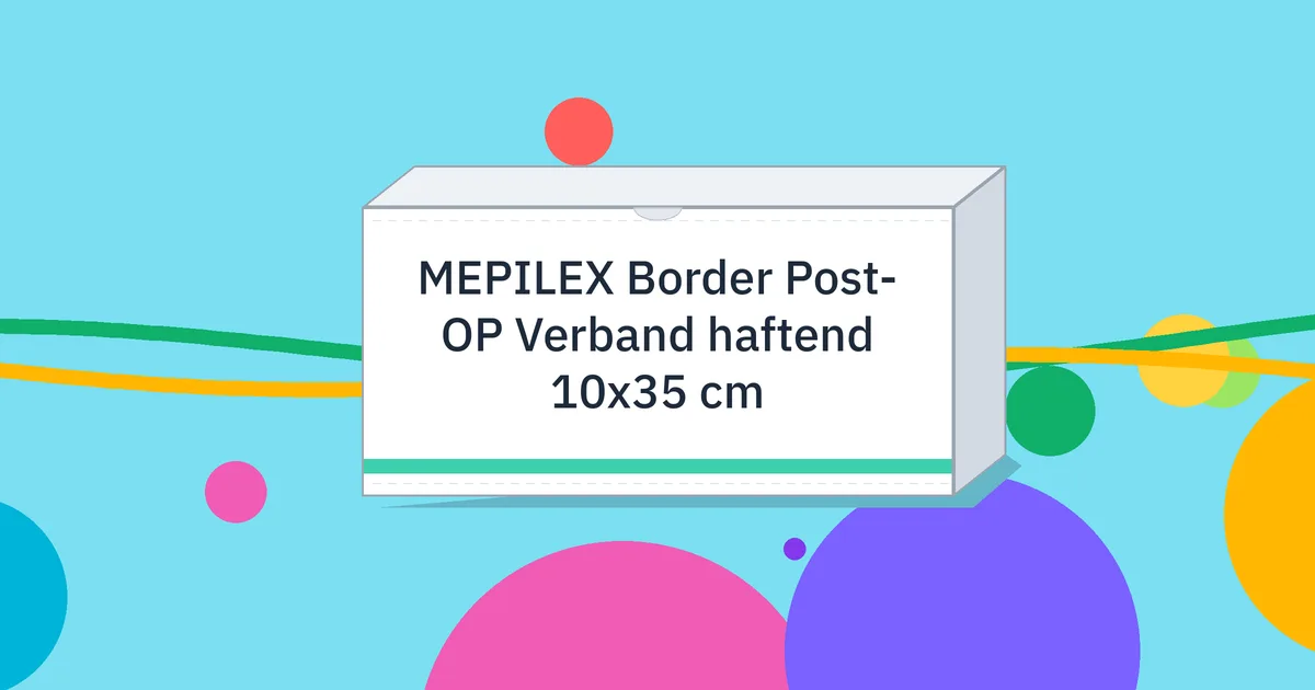 Symbolbild: Packung mit der Aufschrift MEPILEX Border Post-OP Verband haftend 10x35 cm (PZN 14139368) – Verfügbarkeit und Bezug in Apotheken in Frankfurt am Main