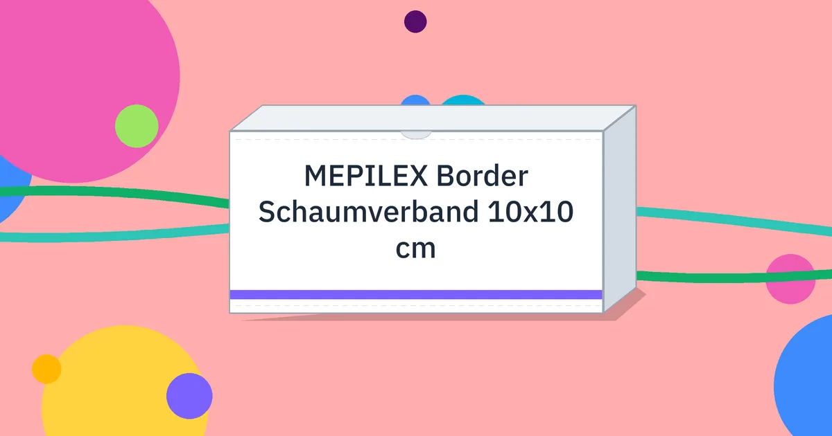 Symbolbild: Packung mit der Aufschrift MEPILEX Border Schaumverband 10x10 cm (PZN 18034896) – Verfügbarkeit und Bezug in Apotheken in Frankfurt am Main