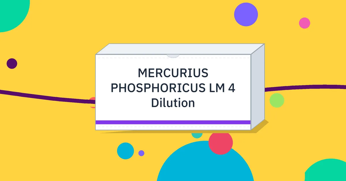 Symbolbild: Packung mit der Aufschrift MERCURIUS PHOSPHORICUS LM 4 Dilution (PZN 12952622) – Verfügbarkeit und Bezug in Apotheken in Frankfurt am Main