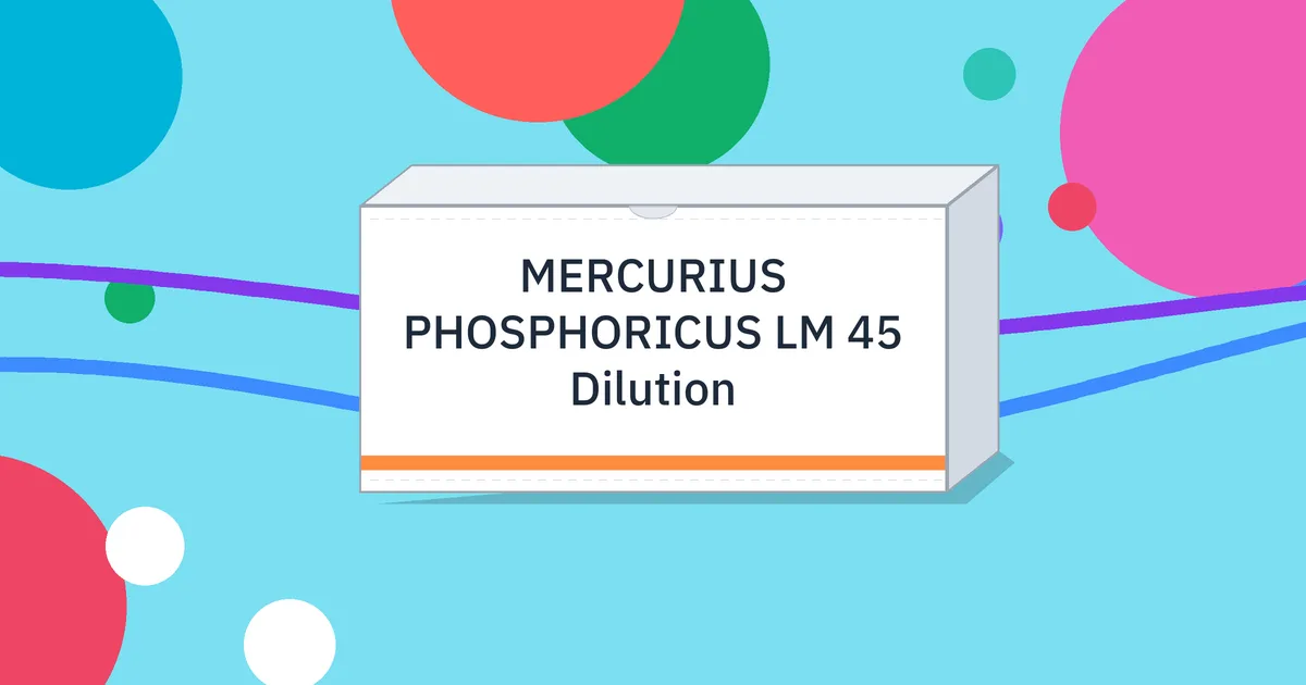 Symbolbild: Packung mit der Aufschrift MERCURIUS PHOSPHORICUS LM 45 Dilution (PZN 12952941) – Verfügbarkeit und Bezug in Apotheken in Frankfurt am Main
