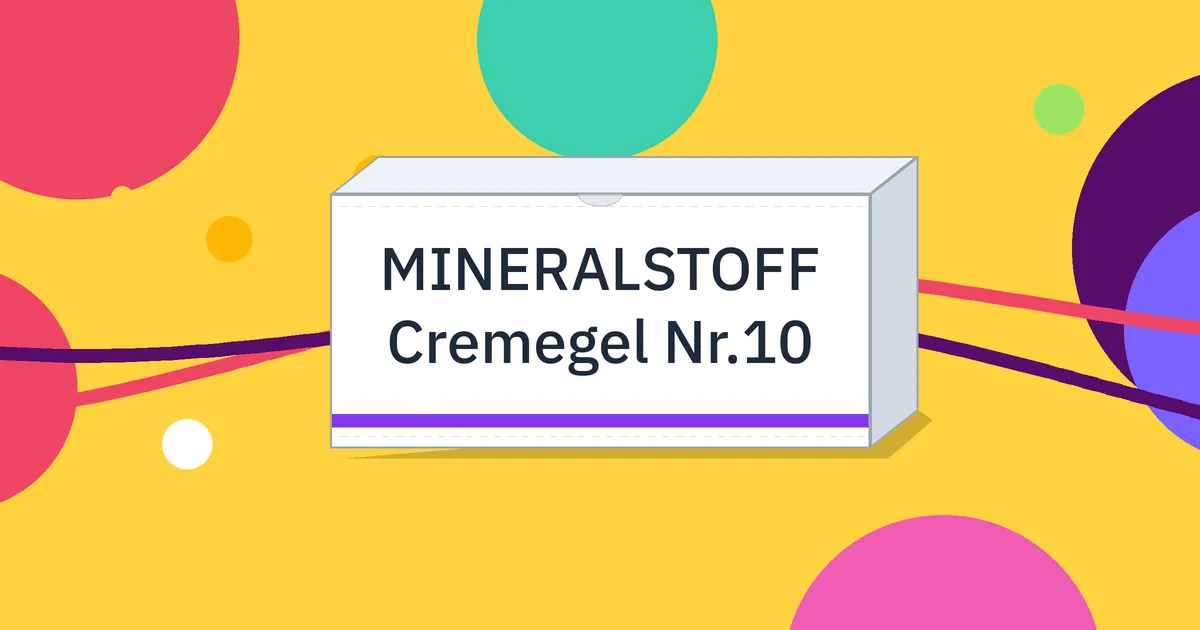 Symbolbild: Packung mit der Aufschrift MINERALSTOFF Cremegel Nr.10 (PZN 02733557) – Verfügbarkeit und Bezug in Apotheken in Frankfurt am Main