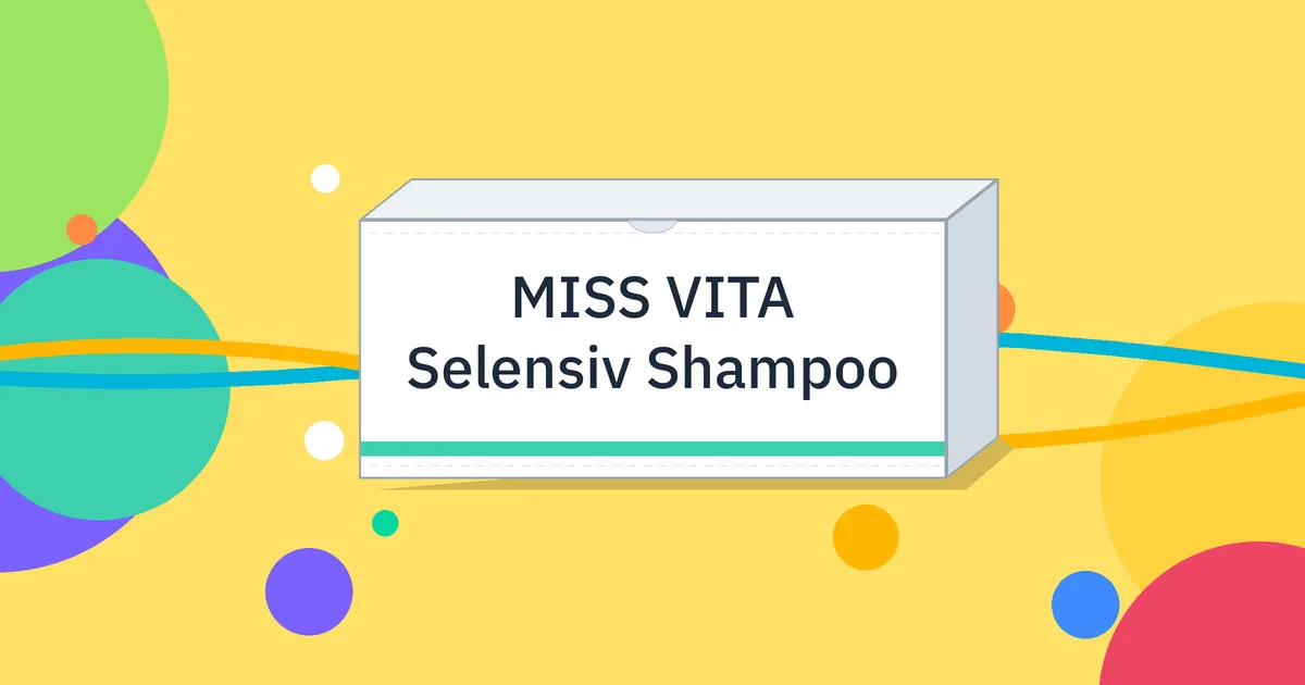 Symbolbild: Packung mit der Aufschrift MISS VITA Selensiv Shampoo (PZN 17585134) – Verfügbarkeit und Bezug in Apotheken in Frankfurt am Main