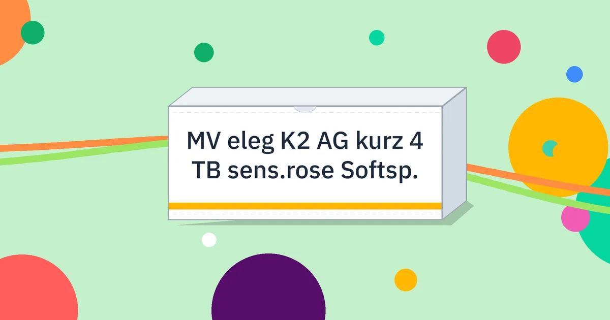 Symbolbild: Packung mit der Aufschrift MV eleg K2 AG kurz 4 TB sens.rose Softsp. (PZN 14697298) – Verfügbarkeit und Bezug in Apotheken in Frankfurt am Main
