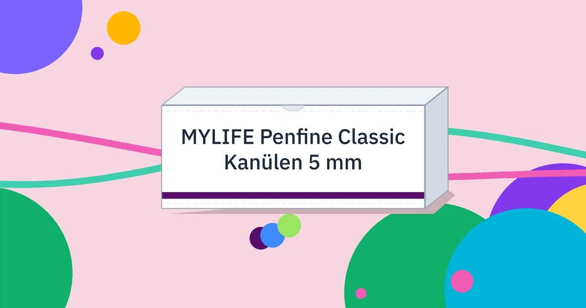 Symbolbild: Packung mit der Aufschrift MYLIFE Penfine Classic Kanülen 5 mm (PZN 18779538) – Verfügbarkeit und Bezug in Apotheken in Frankfurt am Main