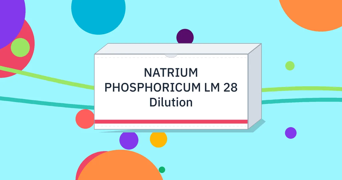 Symbolbild: Packung mit der Aufschrift NATRIUM PHOSPHORICUM LM 28 Dilution (PZN 12966268) – Verfügbarkeit und Bezug in Apotheken in Frankfurt am Main