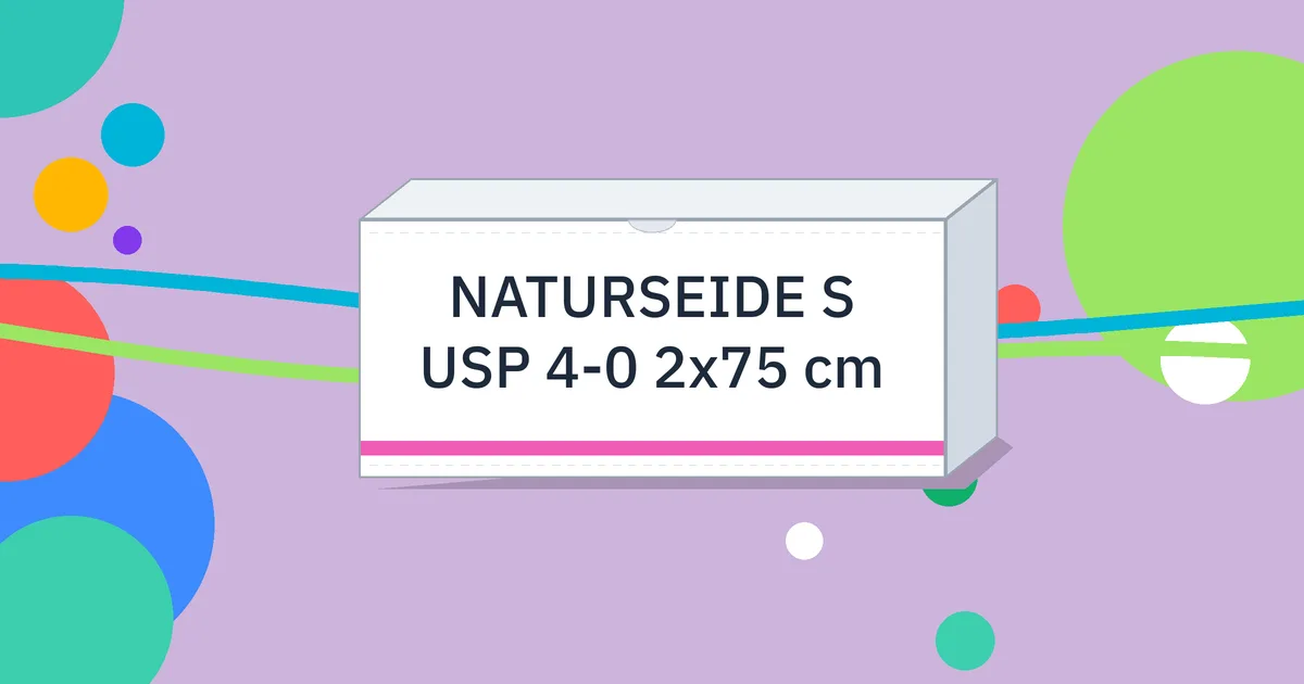 Symbolbild: Packung mit der Aufschrift NATURSEIDE S USP 4-0 2x75 cm (PZN 00548399) – Verfügbarkeit und Bezug in Apotheken in Frankfurt am Main