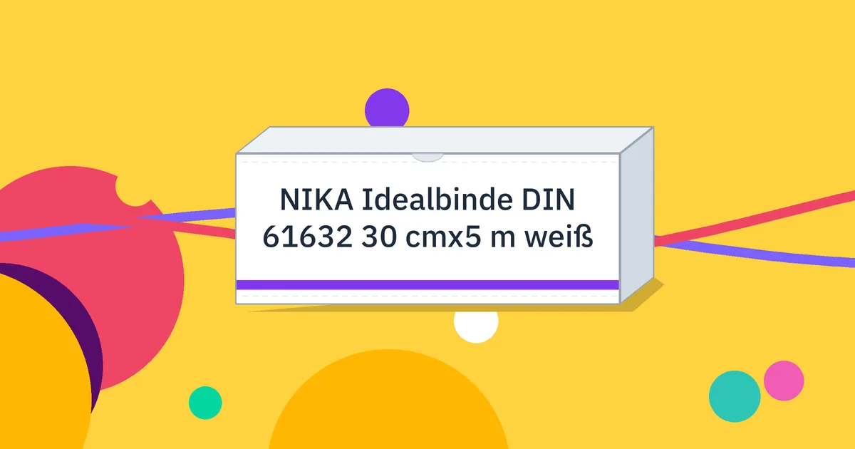 Symbolbild: Packung mit der Aufschrift NIKA Idealbinde DIN 61632 30 cmx5 m weiß (PZN 18171191) – Verfügbarkeit und Bezug in Apotheken in Frankfurt am Main