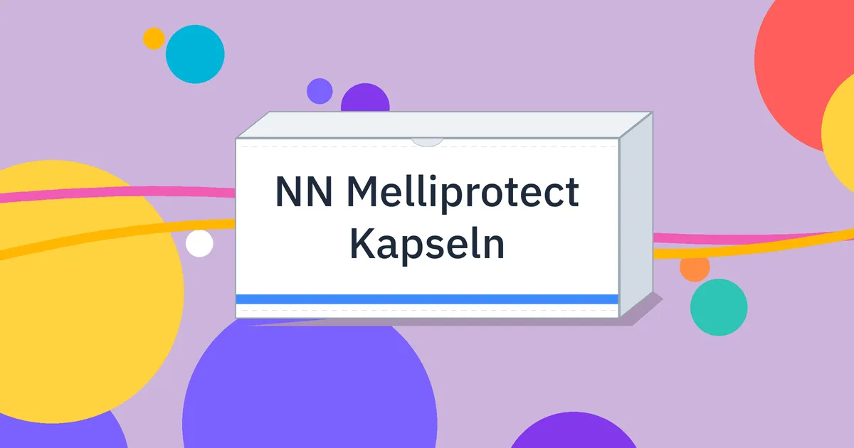 Symbolbild: Packung mit der Aufschrift NN Melliprotect Kapseln (PZN 18240420) – Verfügbarkeit und Bezug in Apotheken in Frankfurt am Main
