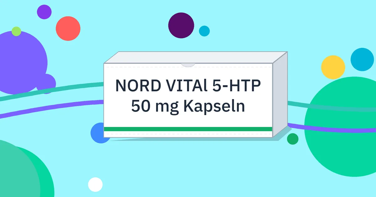 Symbolbild: Packung mit der Aufschrift NORD VITAl 5-HTP 50 mg Kapseln (PZN 18333417) – Verfügbarkeit und Bezug in Apotheken in Frankfurt am Main