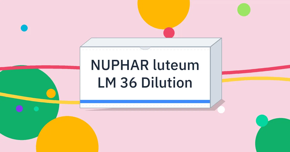 Symbolbild: Packung mit der Aufschrift NUPHAR luteum LM 36 Dilution (PZN 13620744) – Verfügbarkeit und Bezug in Apotheken in Frankfurt am Main