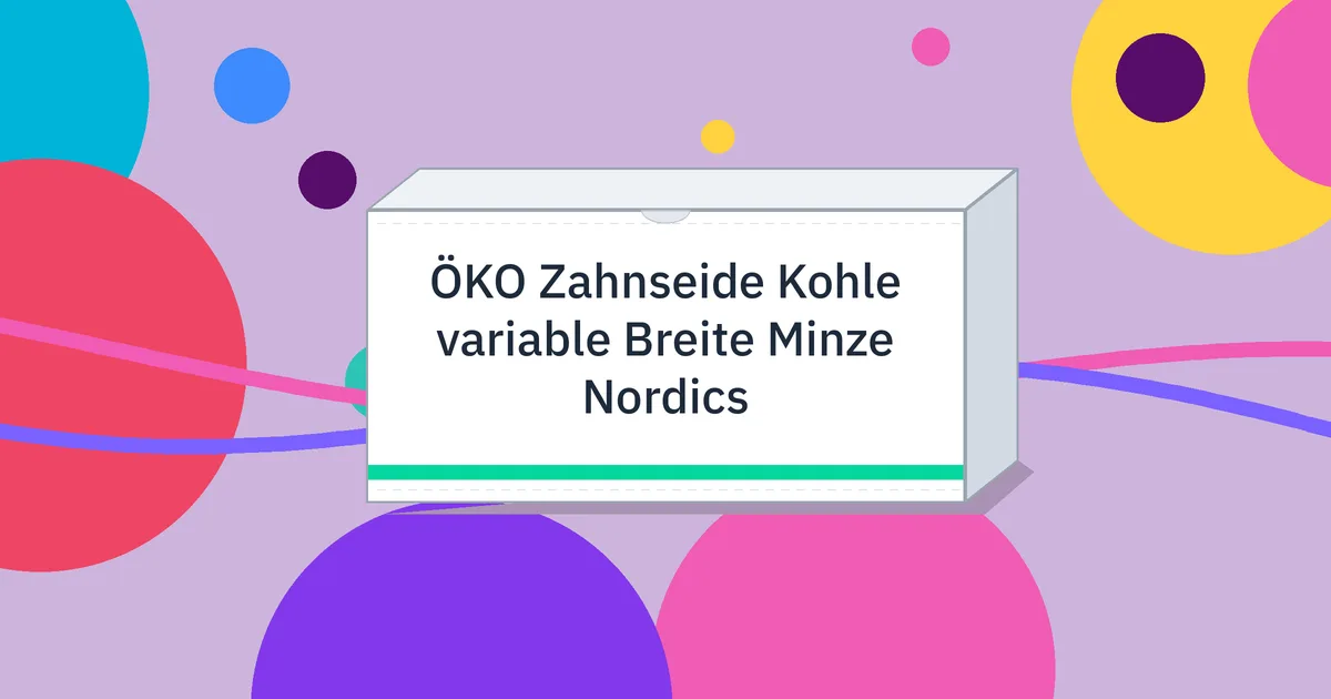 Symbolbild: Packung mit der Aufschrift ÖKO Zahnseide Kohle variable Breite Minze Nordics (PZN 19513274) – Verfügbarkeit und Bezug in Apotheken in Frankfurt am Main