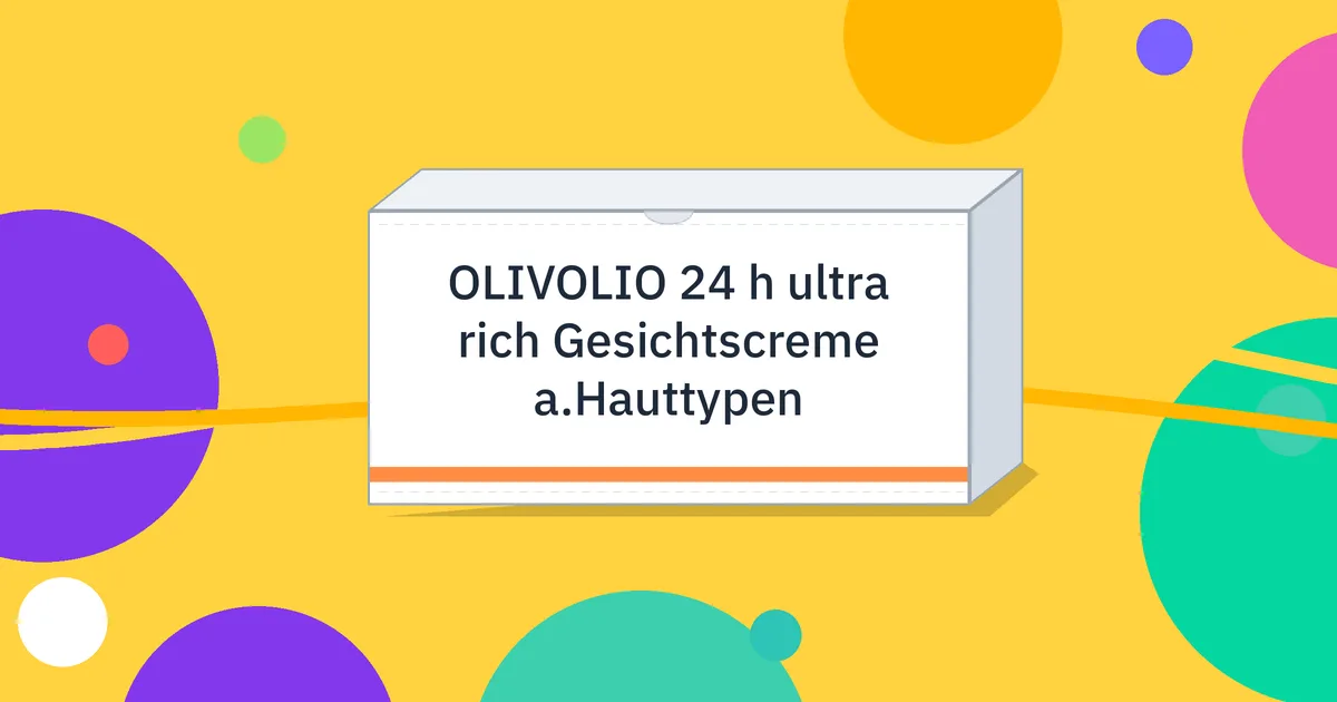 Symbolbild: Packung mit der Aufschrift OLIVOLIO 24 h ultra rich Gesichtscreme a.Hauttypen (PZN 17910887) – Verfügbarkeit und Bezug in Apotheken in Frankfurt am Main