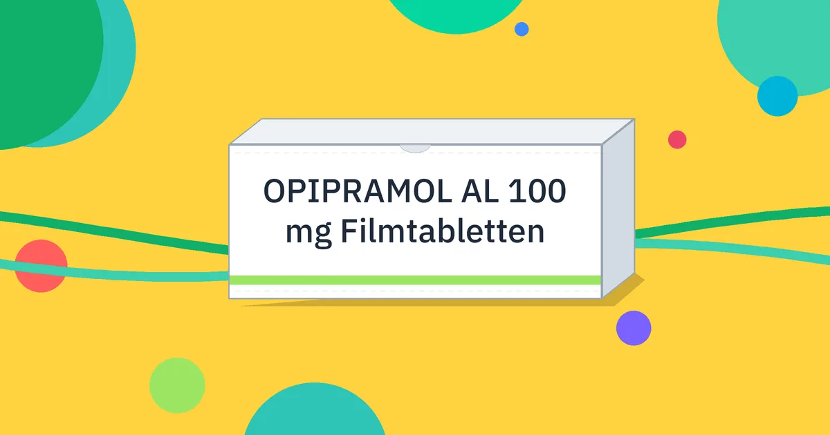 Symbolbild: Packung mit der Aufschrift OPIPRAMOL AL 100 mg Filmtabletten (PZN 04782258) – Verfügbarkeit und Bezug in Apotheken in Frankfurt am Main