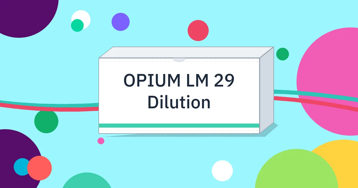 Symbolbild: Packung mit der Aufschrift OPIUM LM 29 Dilution (PZN 12972323) – Verfügbarkeit und Bezug in Apotheken in Frankfurt am Main