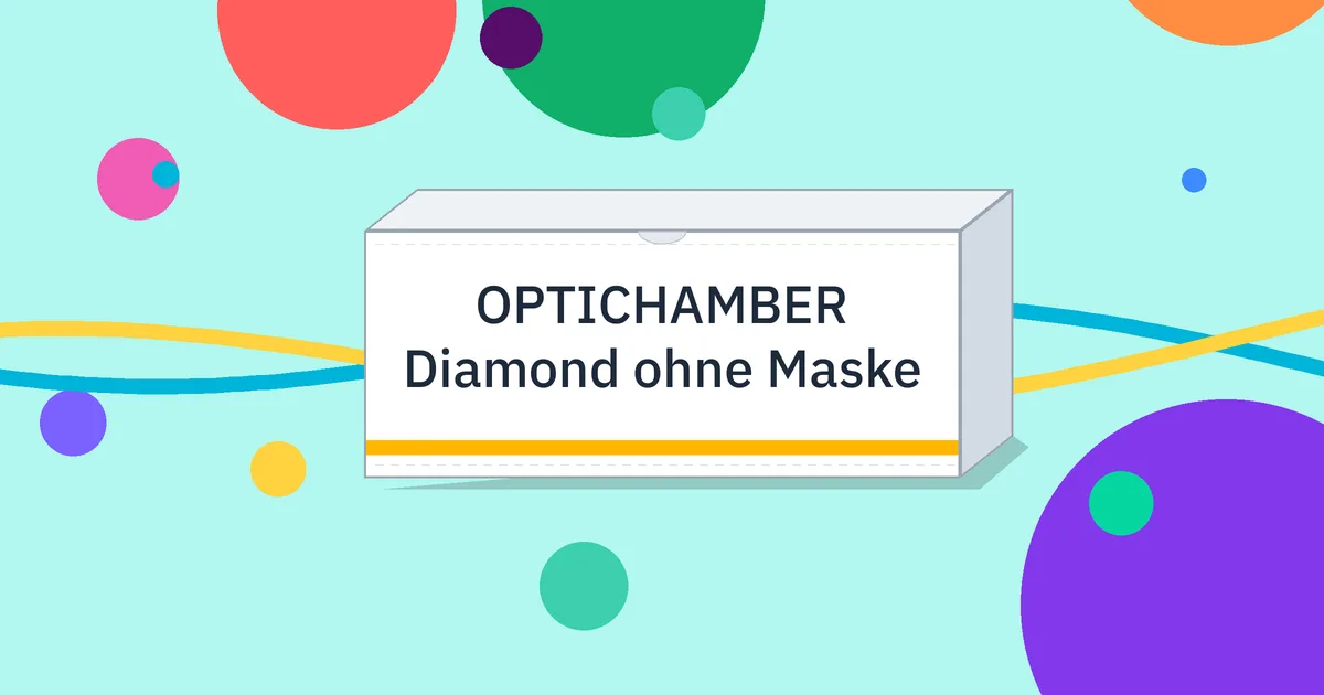 Symbolbild: Packung mit der Aufschrift OPTICHAMBER Diamond ohne Maske (PZN 18080850) – Verfügbarkeit und Bezug in Apotheken in Frankfurt am Main