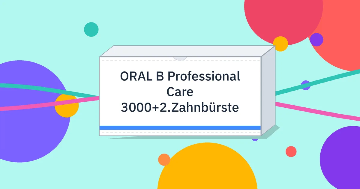 Symbolbild: Packung mit der Aufschrift ORAL B Professional Care 3000+2.Zahnbürste (PZN 06926193) – Verfügbarkeit und Bezug in Apotheken in Frankfurt am Main