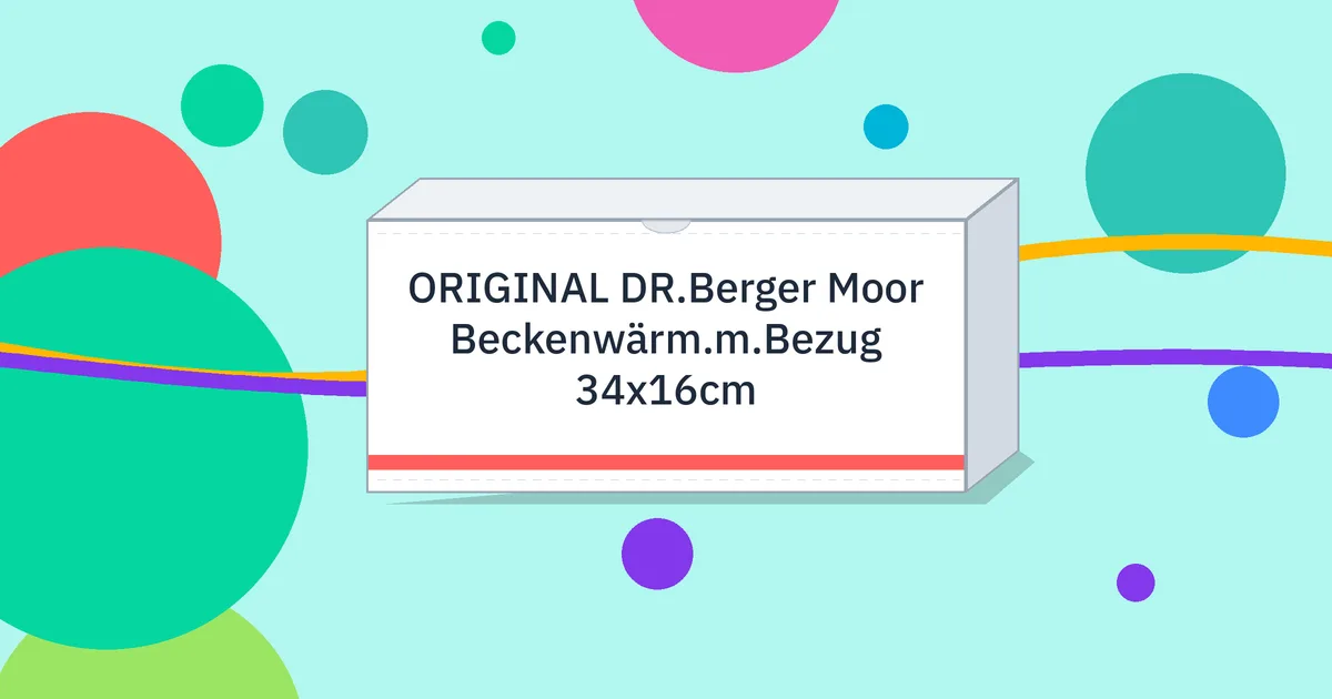 Symbolbild: Packung mit der Aufschrift ORIGINAL DR.Berger Moor Beckenwärm.m.Bezug 34x16cm (PZN 18882928) – Verfügbarkeit und Bezug in Apotheken in Frankfurt am Main
