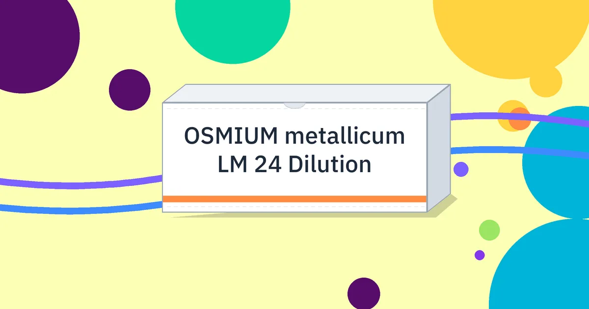 Symbolbild: Packung mit der Aufschrift OSMIUM metallicum LM 24 Dilution (PZN 12974144) – Verfügbarkeit und Bezug in Apotheken in Frankfurt am Main