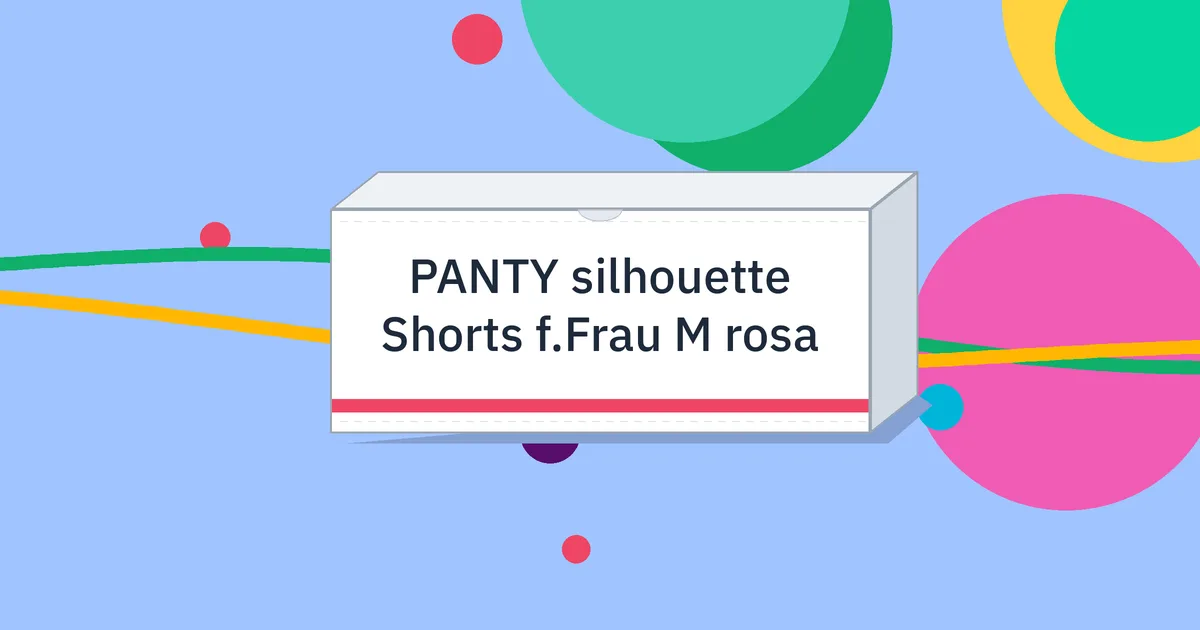 Symbolbild: Packung mit der Aufschrift PANTY silhouette Shorts f.Frau M rosa (PZN 16192214) – Verfügbarkeit und Bezug in Apotheken in Frankfurt am Main