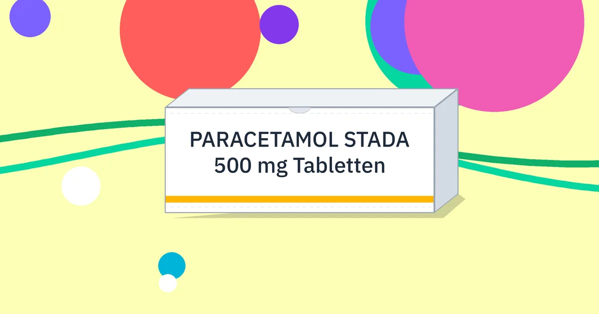 Symbolbild: Packung mit der Aufschrift PARACETAMOL STADA 500 mg Tabletten (PZN 03366196) – Verfügbarkeit und Bezug in Apotheken in Frankfurt am Main