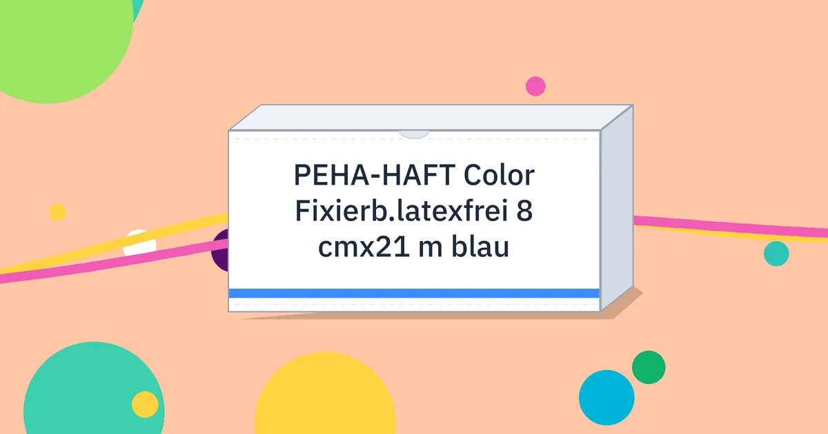 Symbolbild: Packung mit der Aufschrift PEHA-HAFT Color Fixierb.latexfrei 8 cmx21 m blau (PZN 19767690) – Verfügbarkeit und Bezug in Apotheken in Frankfurt am Main