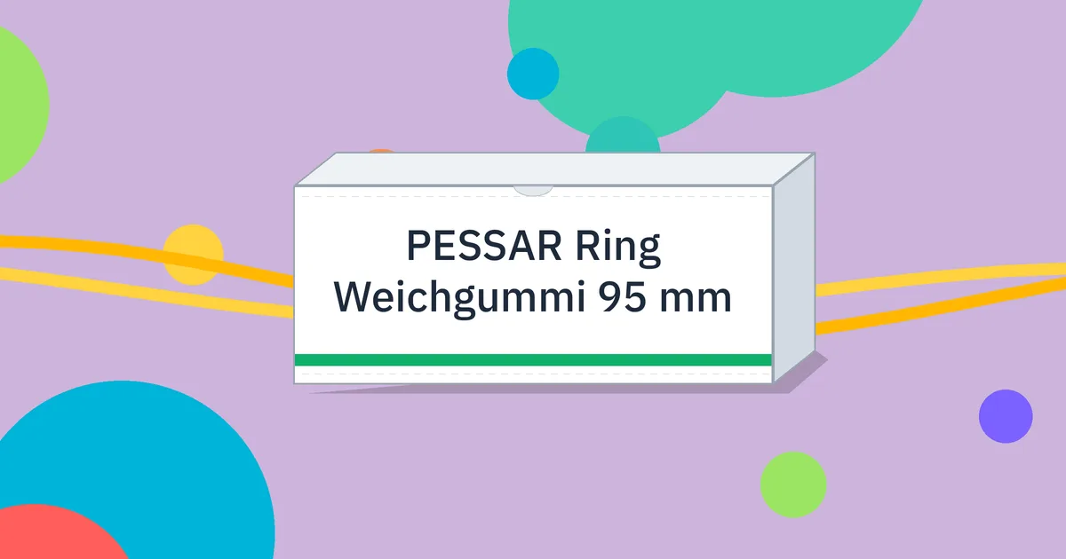 Symbolbild: Packung mit der Aufschrift PESSAR Ring Weichgummi 95 mm (PZN 01967537) – Verfügbarkeit und Bezug in Apotheken in Frankfurt am Main