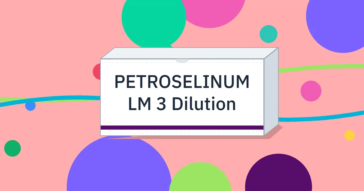 Symbolbild: Packung mit der Aufschrift PETROSELINUM LM 3 Dilution (PZN 13635929) – Verfügbarkeit und Bezug in Apotheken in Frankfurt am Main