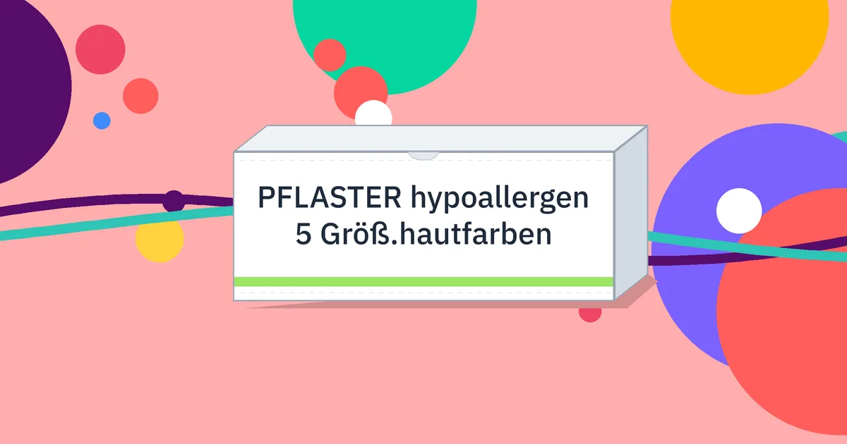 Symbolbild: Packung mit der Aufschrift PFLASTER hypoallergen 5 Größ.hautfarben (PZN 07566087) – Verfügbarkeit und Bezug in Apotheken in Frankfurt am Main