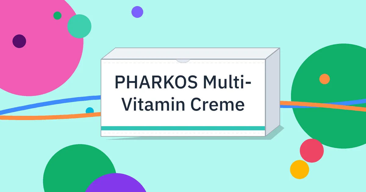 Symbolbild: Packung mit der Aufschrift PHARKOS Multi-Vitamin Creme (PZN 10630966) – Verfügbarkeit und Bezug in Apotheken in Frankfurt am Main