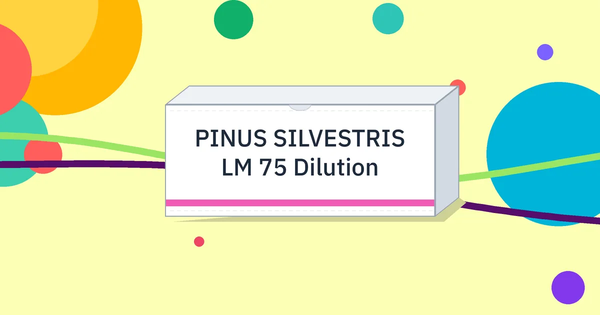 Symbolbild: Packung mit der Aufschrift PINUS SILVESTRIS LM 75 Dilution (PZN 13643219) – Verfügbarkeit und Bezug in Apotheken in Frankfurt am Main