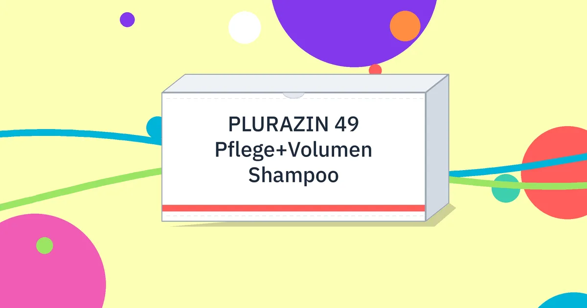 Symbolbild: Packung mit der Aufschrift PLURAZIN 49 Pflege+Volumen Shampoo (PZN 12394205) – Verfügbarkeit und Bezug in Apotheken in Frankfurt am Main
