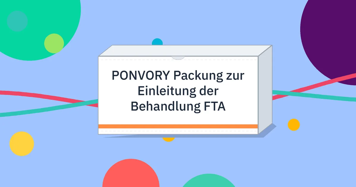 Symbolbild: Packung mit der Aufschrift PONVORY Packung zur Einleitung der Behandlung FTA (PZN 18885654) – Verfügbarkeit und Bezug in Apotheken in Frankfurt am Main
