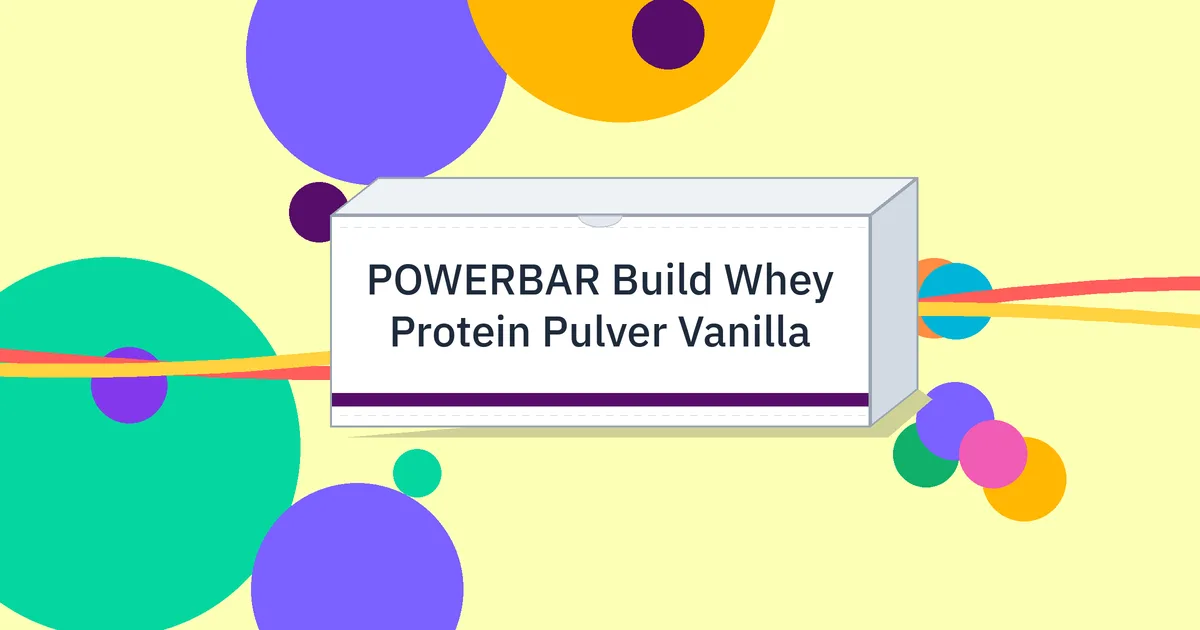 Symbolbild: Packung mit der Aufschrift POWERBAR Build Whey Protein Pulver Vanilla (PZN 19236231) – Verfügbarkeit und Bezug in Apotheken in Frankfurt am Main
