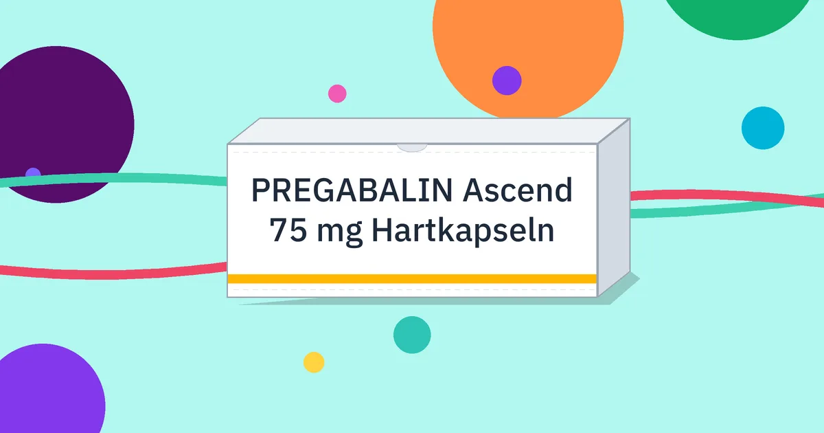 Symbolbild: Packung mit der Aufschrift PREGABALIN Ascend 75 mg Hartkapseln (PZN 16042621) – Verfügbarkeit und Bezug in Apotheken in Frankfurt am Main