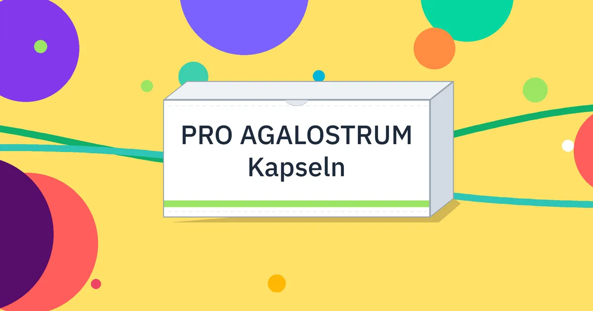 Symbolbild: Packung mit der Aufschrift PRO AGALOSTRUM Kapseln (PZN 16047469) – Verfügbarkeit und Bezug in Apotheken in Frankfurt am Main