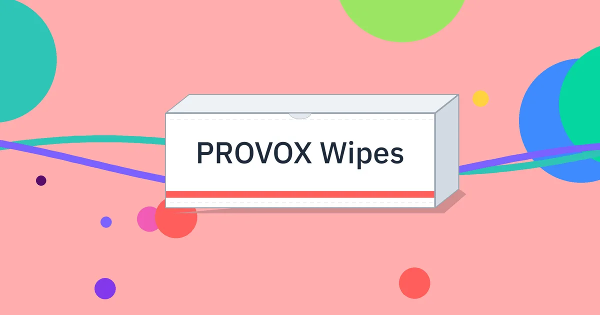 Symbolbild: Packung mit der Aufschrift PROVOX Wipes (PZN 12454611) – Verfügbarkeit und Bezug in Apotheken in Frankfurt am Main