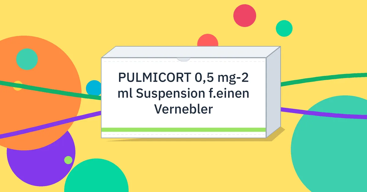 Symbolbild: Packung mit der Aufschrift PULMICORT 0,5 mg-2 ml Suspension f.einen Vernebler (PZN 16836120) – Verfügbarkeit und Bezug in Apotheken in Frankfurt am Main