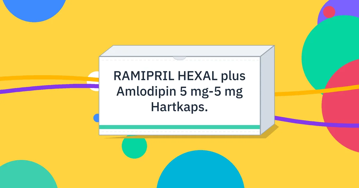 Symbolbild: Packung mit der Aufschrift RAMIPRIL HEXAL plus Amlodipin 5 mg-5 mg Hartkaps. (PZN 09635088) – Verfügbarkeit und Bezug in Apotheken in Frankfurt am Main