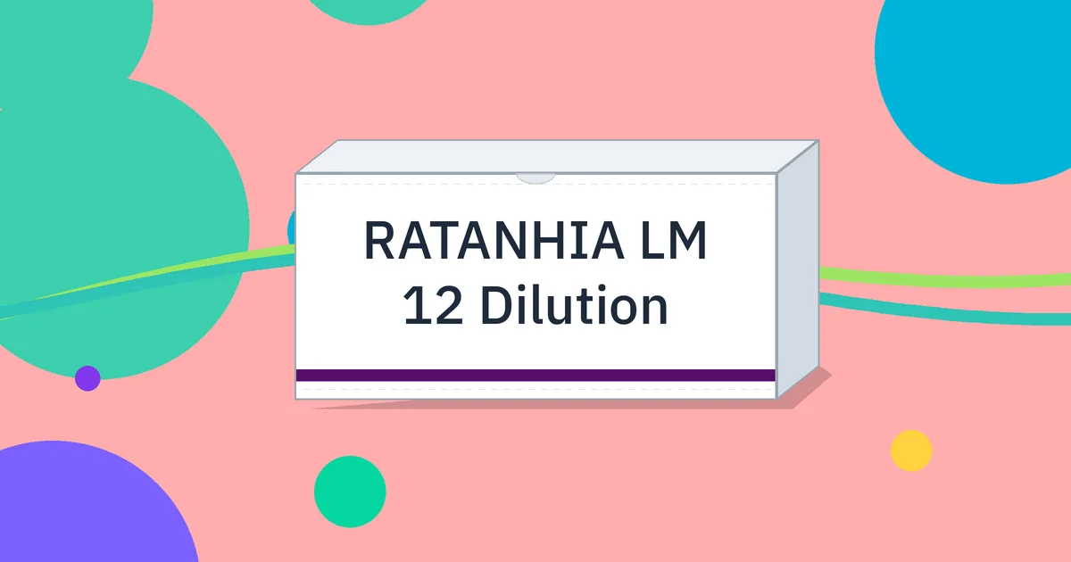 Symbolbild: Packung mit der Aufschrift RATANHIA LM 12 Dilution (PZN 13677827) – Verfügbarkeit und Bezug in Apotheken in Frankfurt am Main