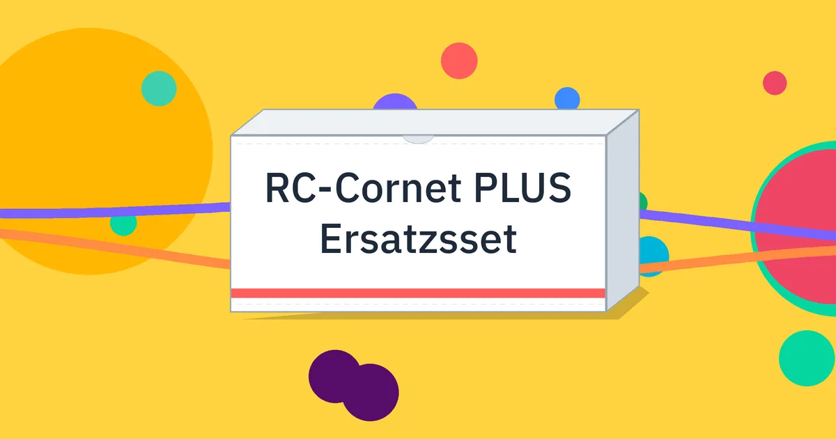 Symbolbild: Packung mit der Aufschrift RC-Cornet PLUS Ersatzsset (PZN 17170887) – Verfügbarkeit und Bezug in Apotheken in Frankfurt am Main