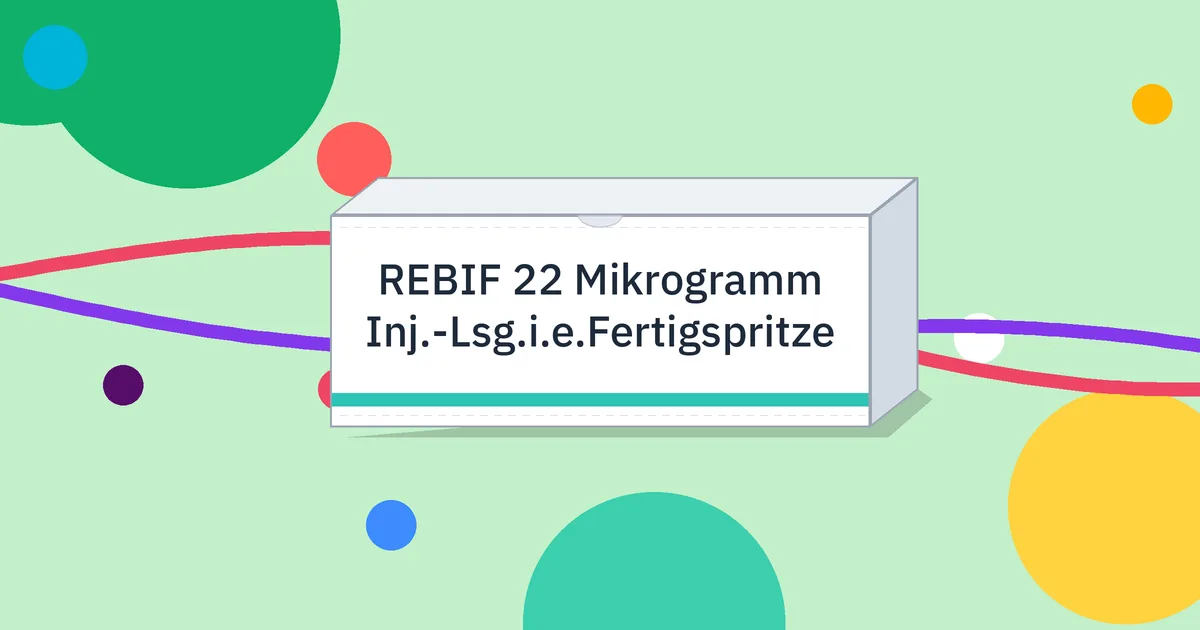 Symbolbild: Packung mit der Aufschrift REBIF 22 Mikrogramm Inj.-Lsg.i.e.Fertigspritze (PZN 00011340) – Verfügbarkeit und Bezug in Apotheken in Frankfurt am Main