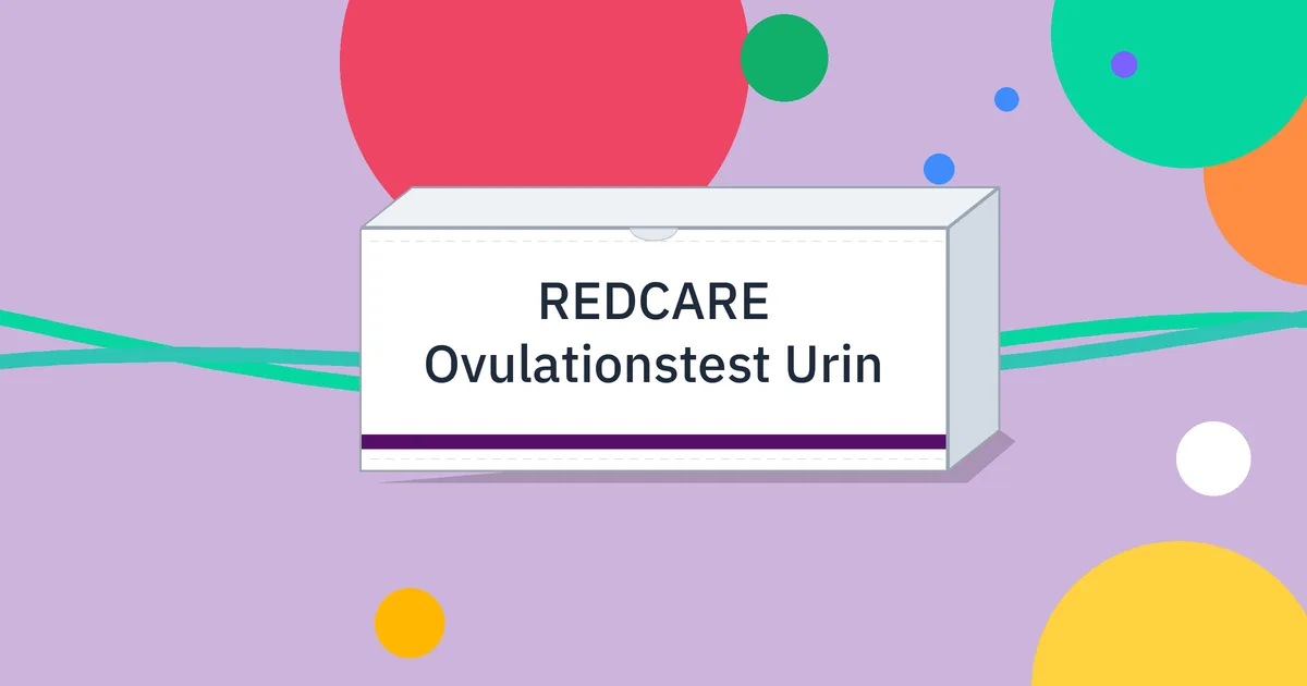 Symbolbild: Packung mit der Aufschrift REDCARE Ovulationstest Urin (PZN 18882874) – Verfügbarkeit und Bezug in Apotheken in Frankfurt am Main
