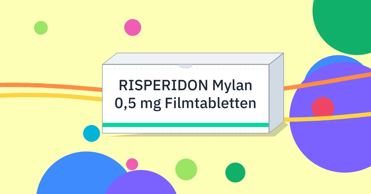 Symbolbild: Packung mit der Aufschrift RISPERIDON Mylan 0,5 mg Filmtabletten (PZN 07621509) – Verfügbarkeit und Bezug in Apotheken in Frankfurt am Main
