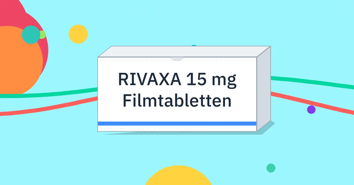 Symbolbild: Packung mit der Aufschrift RIVAXA 15 mg Filmtabletten (PZN 19074403) – Verfügbarkeit und Bezug in Apotheken in Frankfurt am Main