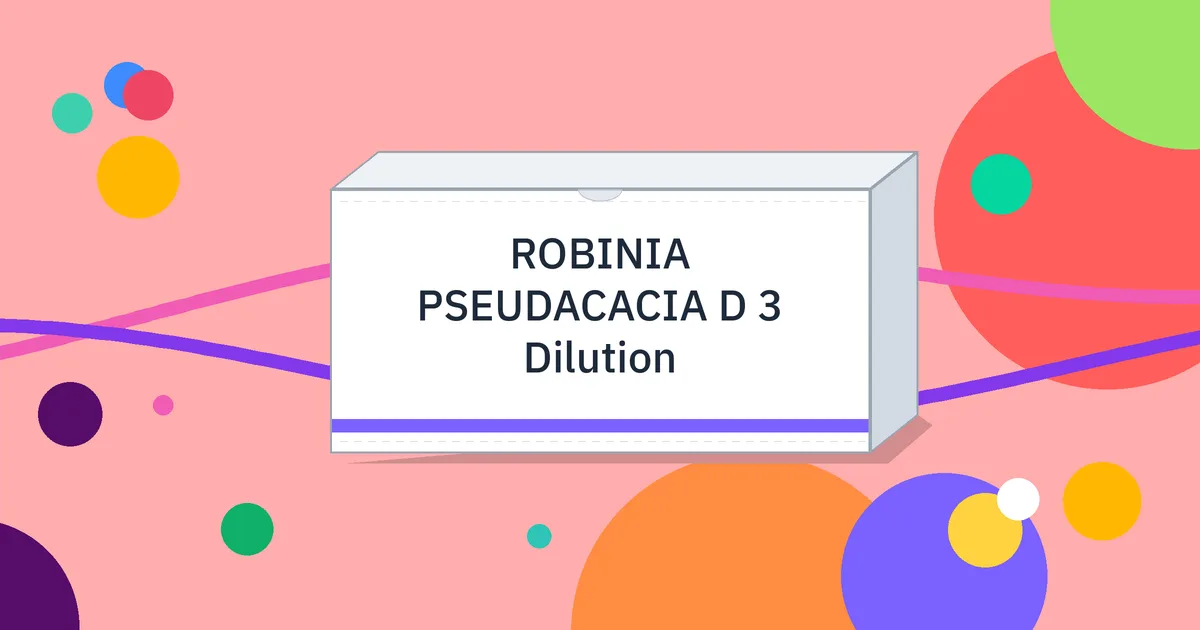 Symbolbild: Packung mit der Aufschrift ROBINIA PSEUDACACIA D 3 Dilution (PZN 02105074) – Verfügbarkeit und Bezug in Apotheken in Frankfurt am Main