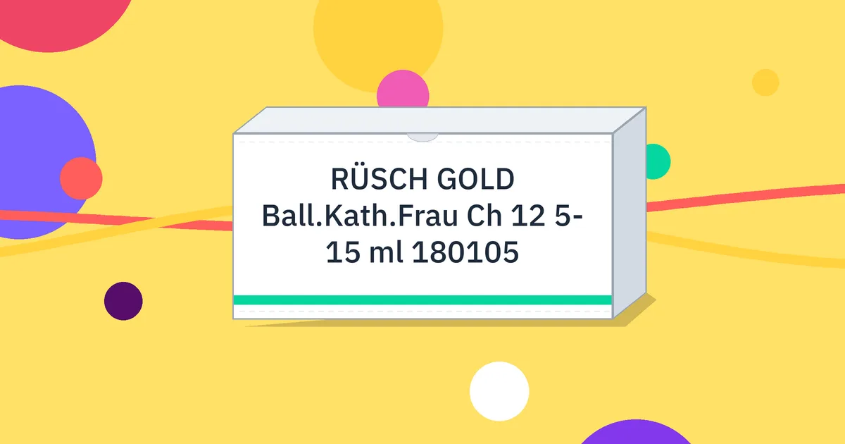 Symbolbild: Packung mit der Aufschrift RÜSCH GOLD Ball.Kath.Frau Ch 12 5-15 ml 180105 (PZN 03091351) – Verfügbarkeit und Bezug in Apotheken in Frankfurt am Main