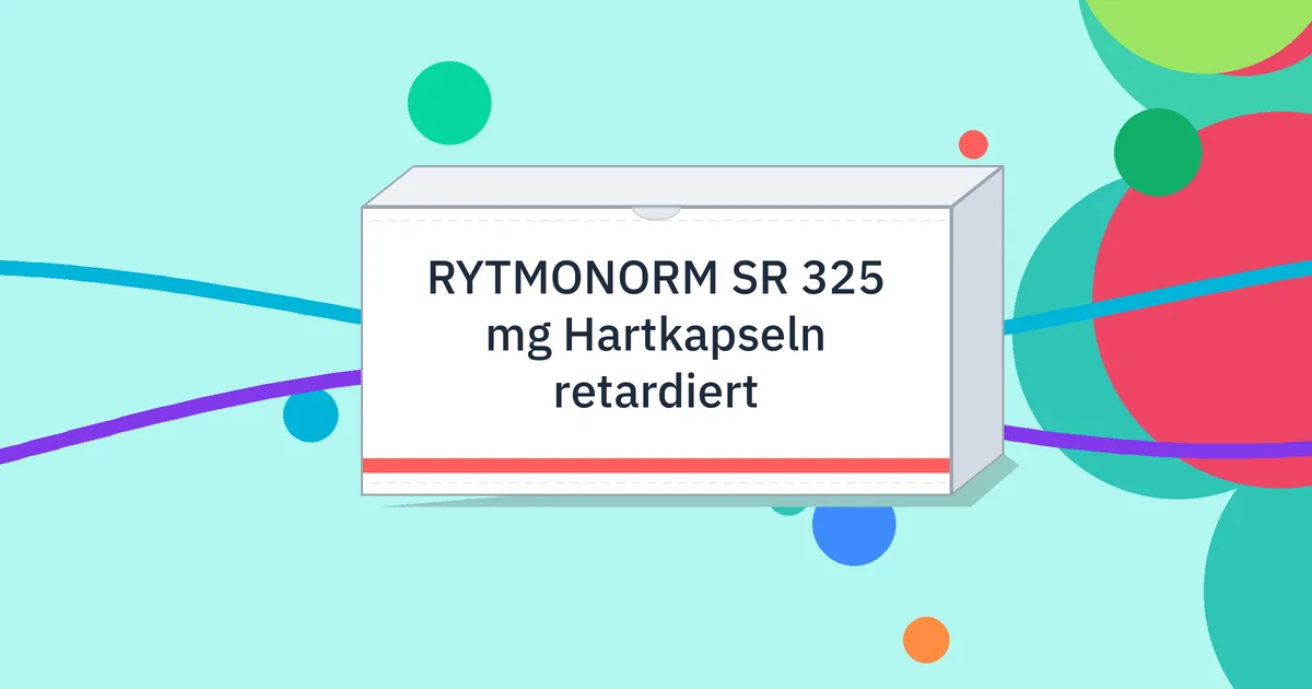 Symbolbild: Packung mit der Aufschrift RYTMONORM SR 325 mg Hartkapseln retardiert (PZN 04677975) – Verfügbarkeit und Bezug in Apotheken in Frankfurt am Main